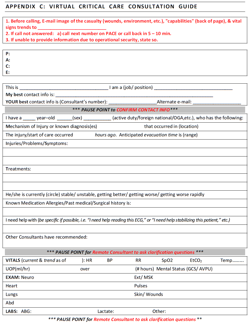 Prolonged Field Care: Lessons from the Battlefield to the home front ...